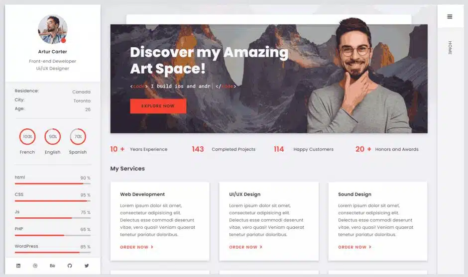 Die besten WordPress Lebenslauf & CV Themes für kreative Bewerbungen | AFAIK